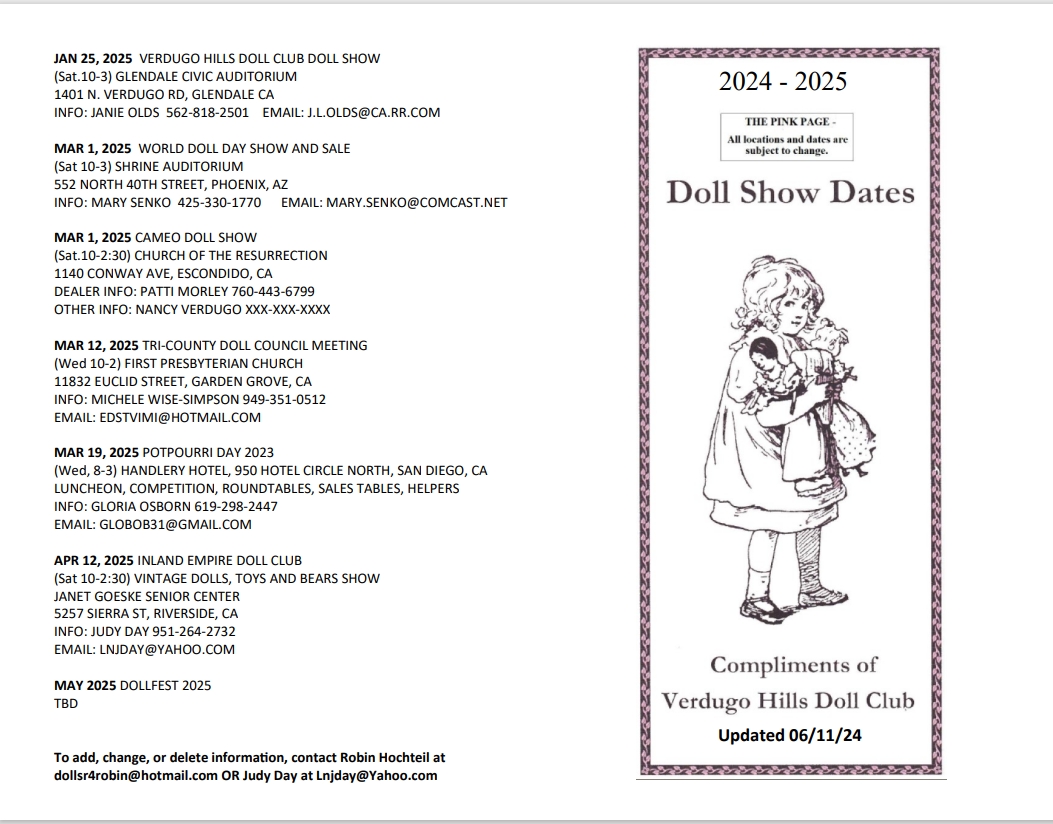 Doll Shows – Inland Empire Doll Club